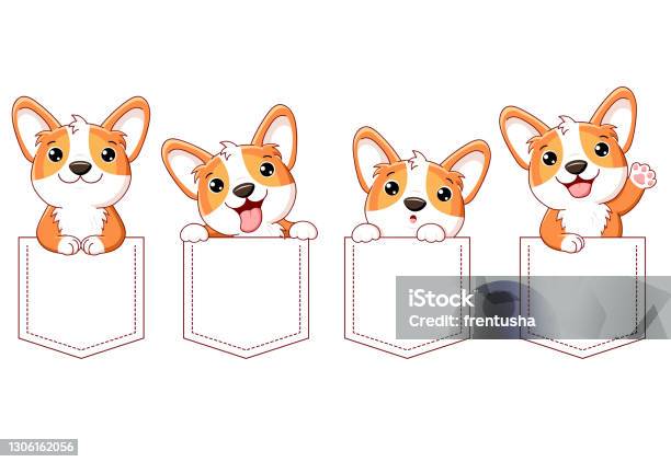 Ensemble Mignon De Poche Danimaux De Dessin Animé Vecteurs Libres De