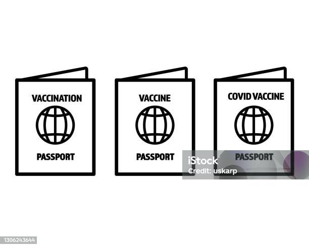 Vaccinpass Ikon Vektor Pass Med Tecken På Immunitet Och Vaccination ... Vaccinpass Ikon Vektor Pass Med Tecken På Immunitet Och Vaccination ...