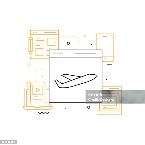Icônes De Ligne Liées Au Marketing Entrant Illustration Vectorielle De