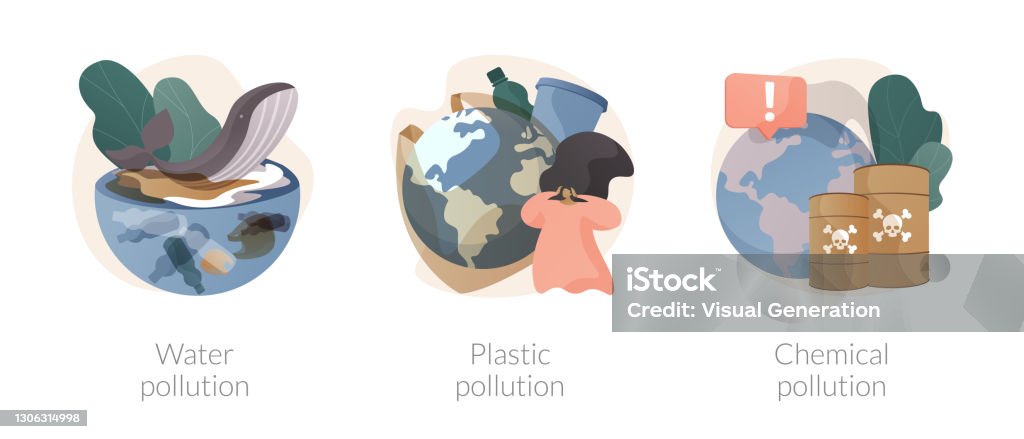 Environmental Issue Abstract Concept Vector Illustrations Stock