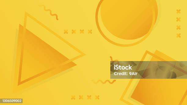 Ilustrasi Vektor Latar Belakang Kuning Hipster Abstrak Dengan Bentuk