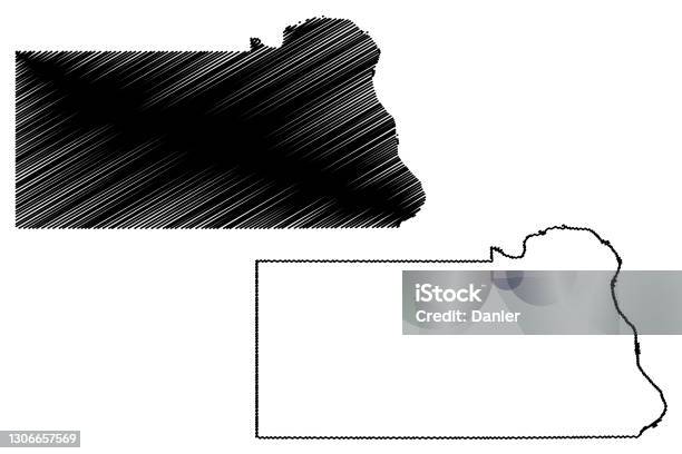 Oliver County North Dakota State Illustration Vectorielle De Carte