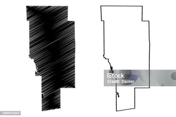 Ashland County Ohio State Map Vector Illustration Scribble Sketch