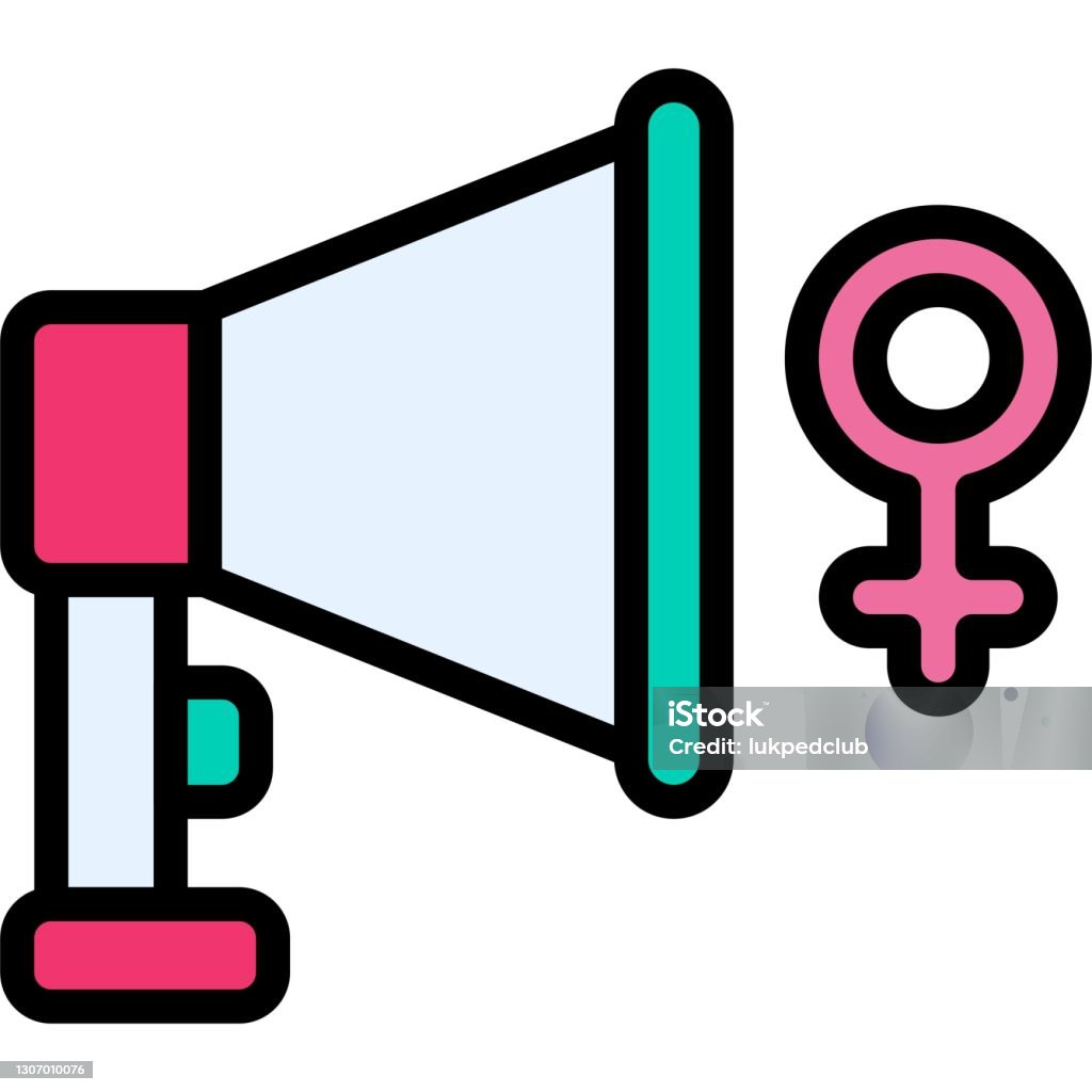 Megaphone Icon Feminism Related Vector Stock Illustration Download