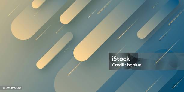 Desain Abstrak Dengan Bentuk Geometris Trendy Blue Gradient Ilustrasi