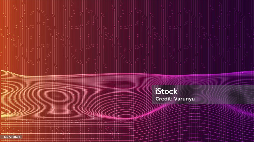 Melambaikan Colorful Digital Sound Wave Dan Konsep Gelombang Gempa