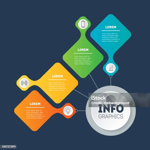 Présentation Dentreprise Ou Infographie Avec 4 Options Modèle Dune