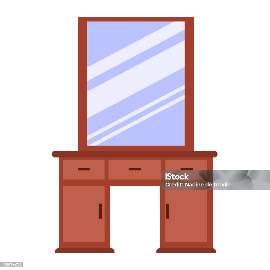 Ilustración De Vestidor Antiguo Individual En Un Estilo De Dibujos