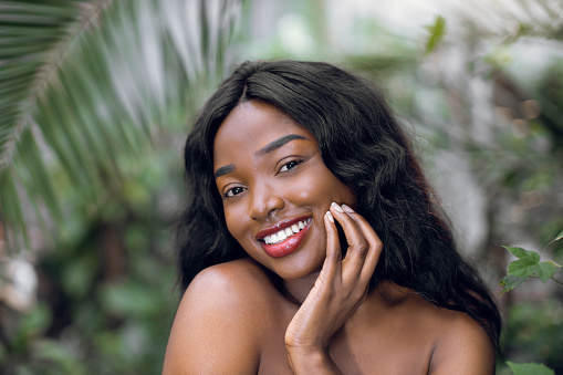Beauty And Wellness Concept Young And Beautiful African Woman With