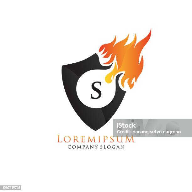 Conception Dicône De Lettre De Garde Dincendie Vecteurs Libres De