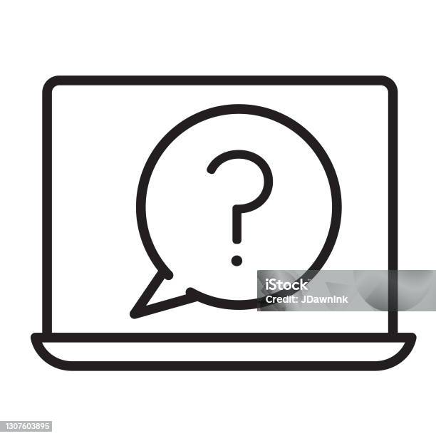 Modern Elearning And Education Question Icon Concepts Thin Line Style