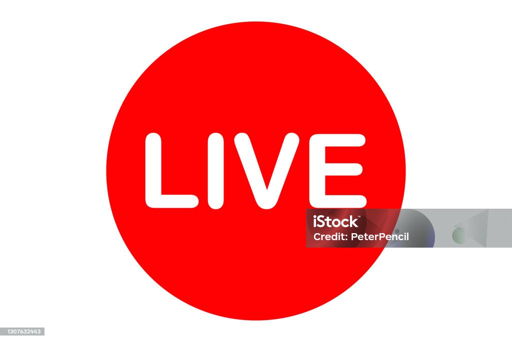 Icône De Streaming En Direct Signes Rouges Et Symboles Du Streaming De