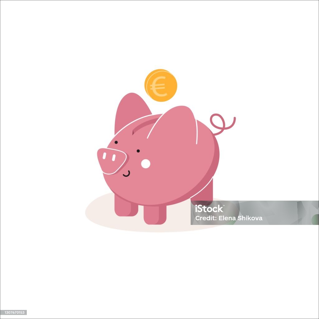 Celengan Dengan Koin Ikon Tabungan Atau Tabungan Investasi Ikon Celengan Terisolasi Di Latar