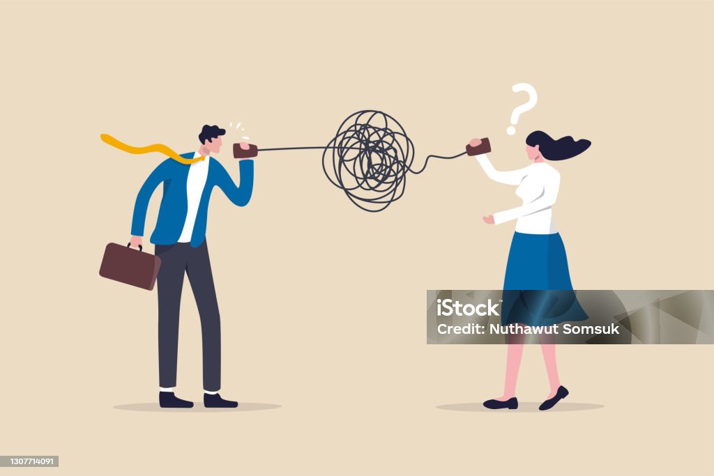 Bad Communication Misunderstanding Create Confusion In Work Miscommunicate Unclear Message And
