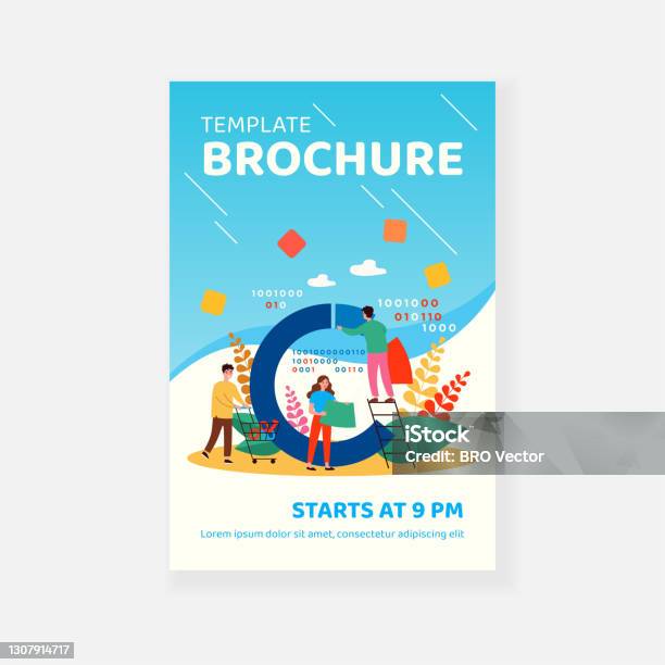 Orang Kecil Menganalisis Diagram Proses Data Ilustrasi Stok Unduh