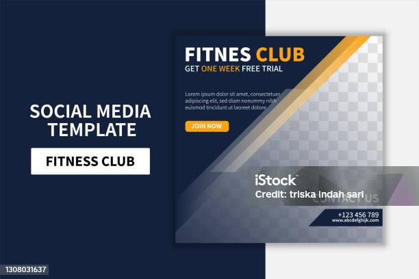 Kreatif Gym Dan Kebugaran Media Sosial Posting Template Desain Spanduk