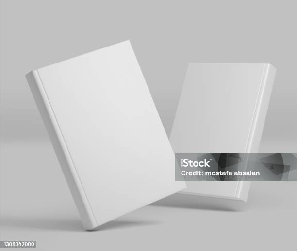 Mockup Buku Sampul Keras Putih Majalah Kosong Buku Buklet Brosur 3d