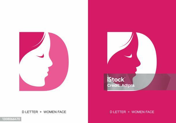 Huruf Awal C Ungu Merah Muda Dengan Siluet Desain Wajah Wanita ... Huruf Awal C Ungu Merah Muda Dengan Siluet Desain Wajah Wanita ...