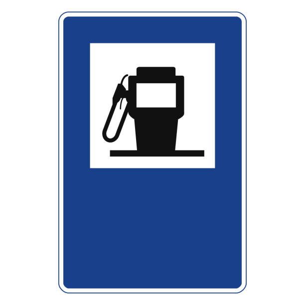 Download Gas Station, Road Sign, Symbol. Royalty-Free Vector Graphic ...