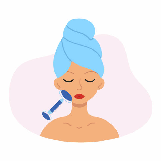 Massage Du Visage Vectoriels Et Illustrations Libres De Droits Istock