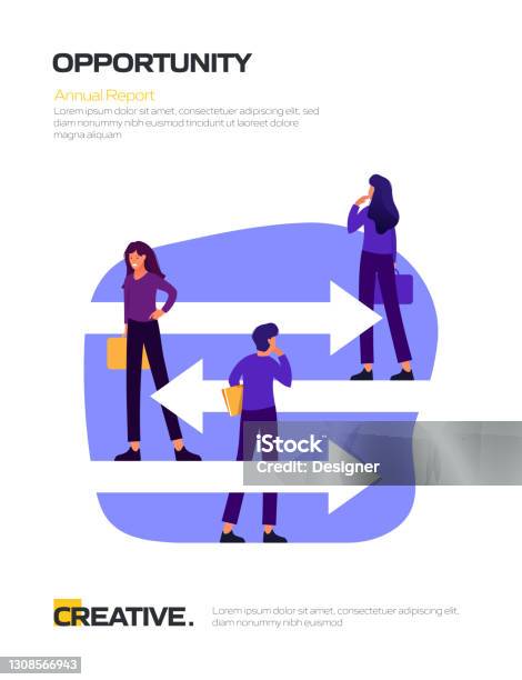 Konsep Peluang Desain Datar Untuk Poster Sampul Dan Spanduk Ilustrasi
