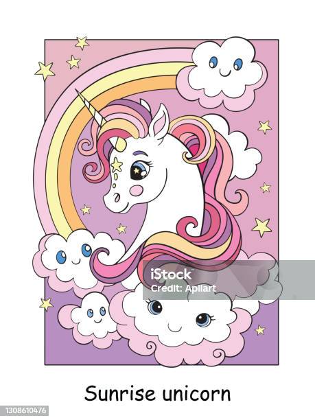 Kepala Unicorn Dengan Vektor Pelangi Dan Awan Ilustrasi Stok - Unduh ... Kepala Unicorn Dengan Vektor Pelangi Dan Awan Ilustrasi Stok - Unduh ...