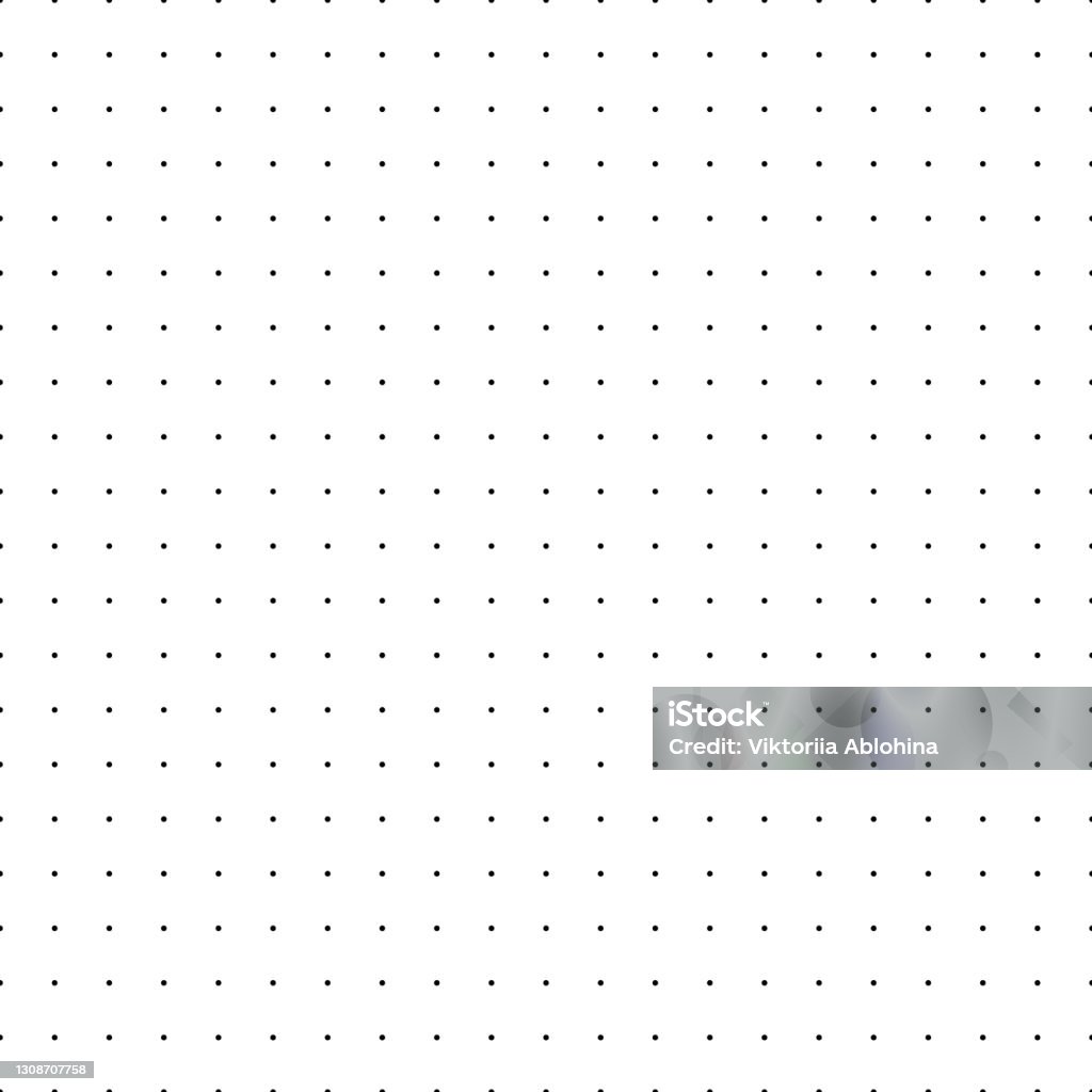 Bullet Journal Texture Seamless Pattern Black Dot Grid Graph Paper Template For Notebooks Dotted