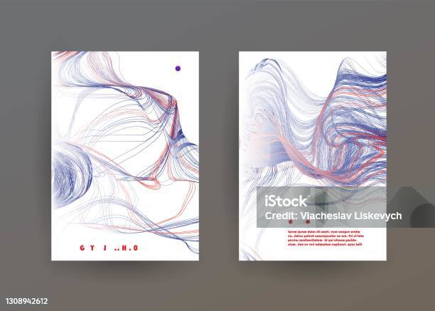 Templat Sampul Diatur Dengan Elemen Geometris Grafis Berlaku Untuk