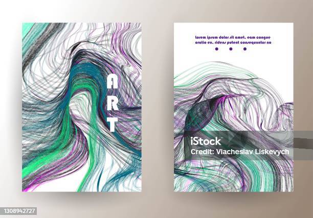 Templat Sampul Diatur Dengan Elemen Geometris Grafis Berlaku Untuk