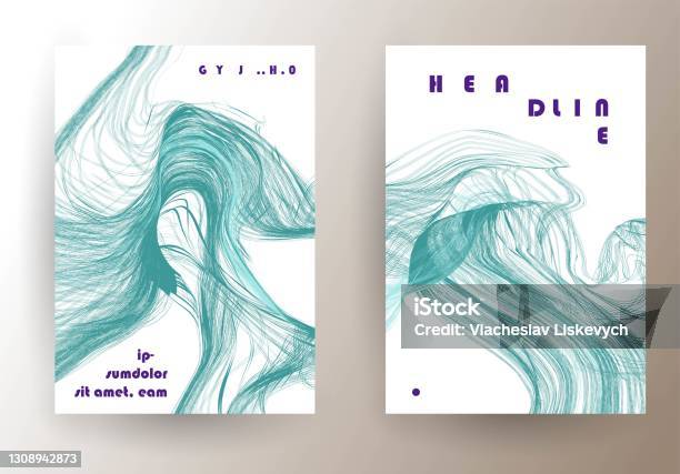 Templat Sampul Diatur Dengan Elemen Geometris Grafis Berlaku Untuk