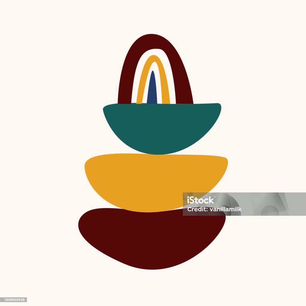 Latar Belakang Pola Abstrak Boho Minimalis Untuk Kartu Desain Poster T
