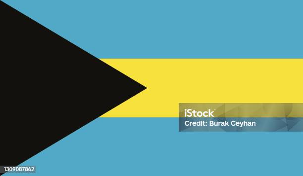 Highly Detailed Flag Of Bahamas Bahamas Flag High Detail Vector Of