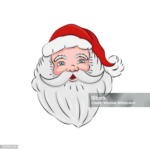 Kartu Natal Atau Tahun Baru Dengan Santa Claus Lucu Terisolasi Di Latar