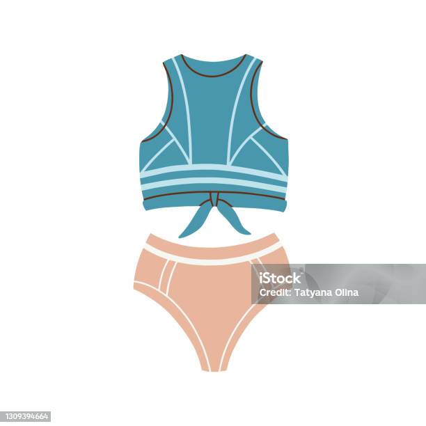 Swimsuit17 Stock Illustration Download Image Now Beach Bikini Bra