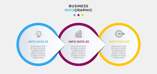 Vector Infographic Concevoir Modèle Dentreprise Avec Des Icônes Et 3