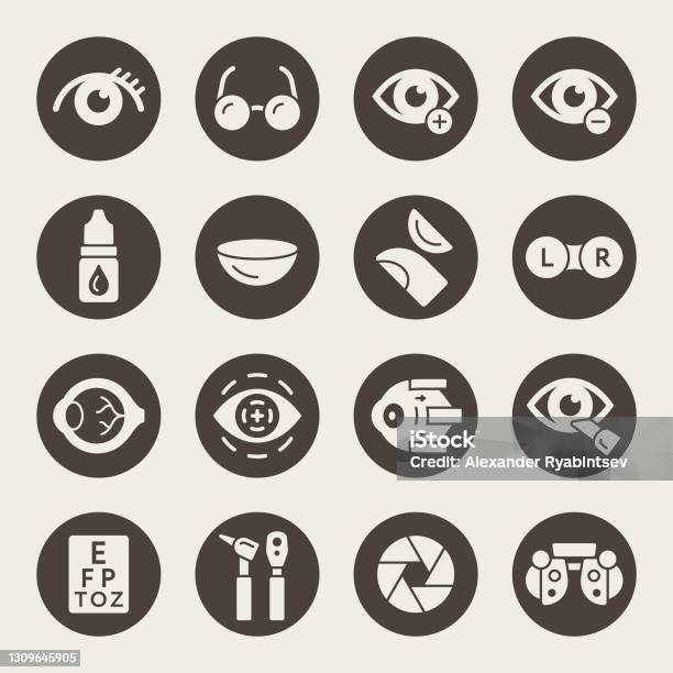 Ilustración De Iconos Vectoriales De Oftalmología Y Más Vectores Libres