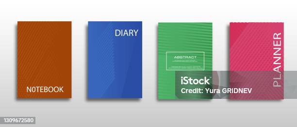 Desain Notebook Sampul Abstrak Vektor Minimal Perencana Dan Sampul Buku