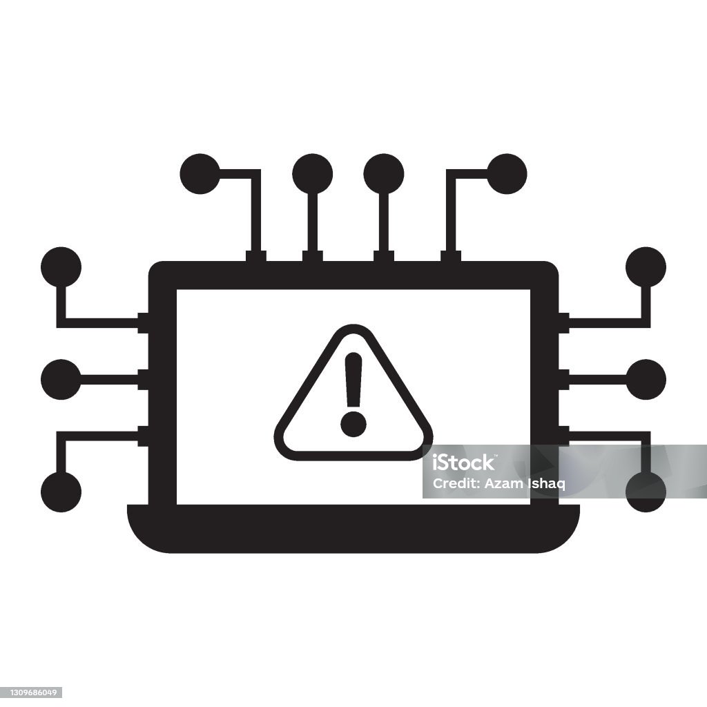 Alert Message Of Virus Detected Scanning And Identifying Computer Virus Design Icon Concept