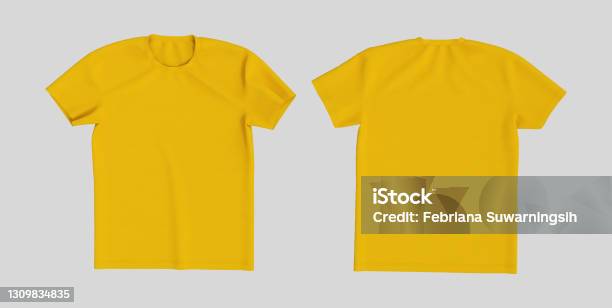 Datar Berbaring Kosong Lengan Pendek Tshirt Mockup Di Depan Dan