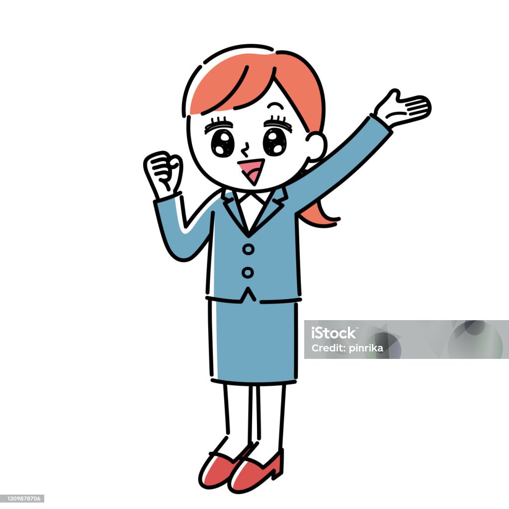 Illustration Of A Woman In A Suit Stock Illustration Download Image