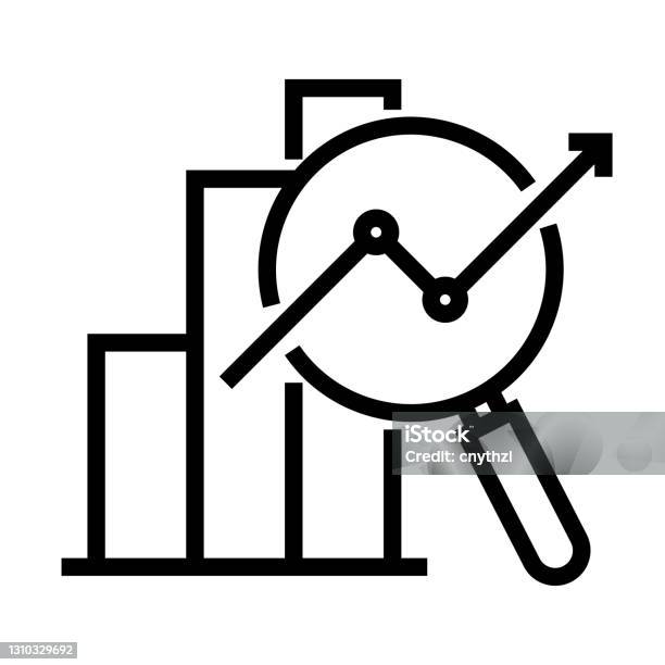Icône De Ligne Danalyse Illustration Vectorielle De Symbole De Contour