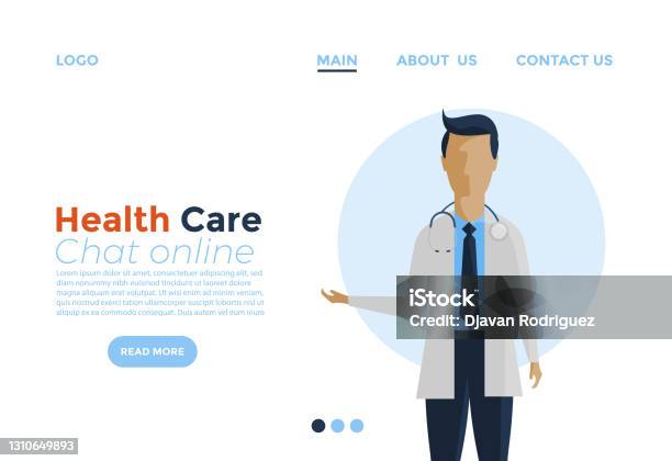Templat Desain Halaman Web Perawatan Kesehatan Konsep Ilustrasi Vektor