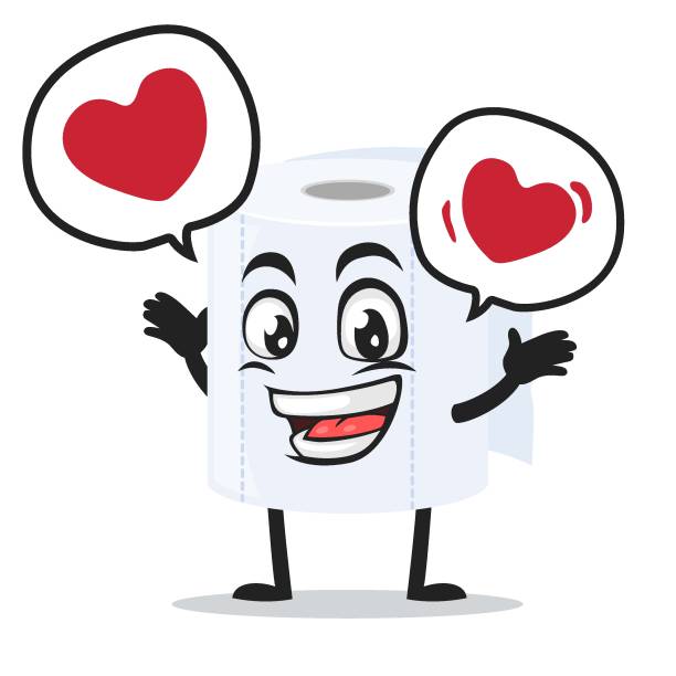 Happy Toilet Paper Clip Art