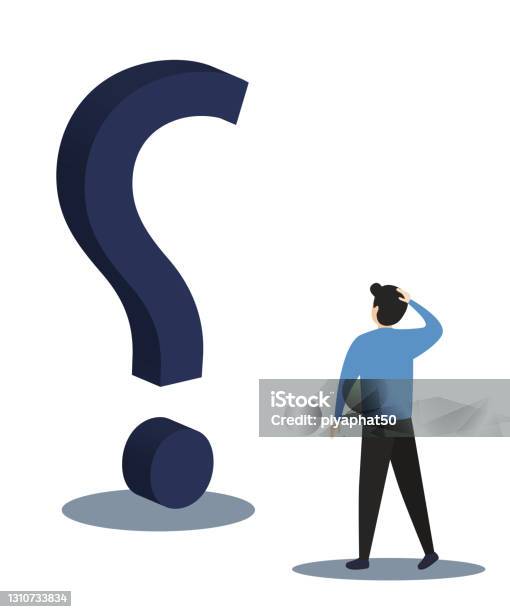 Homme Daffaires Avec Le Signe De Point Dinterrogation Vecteurs Libres