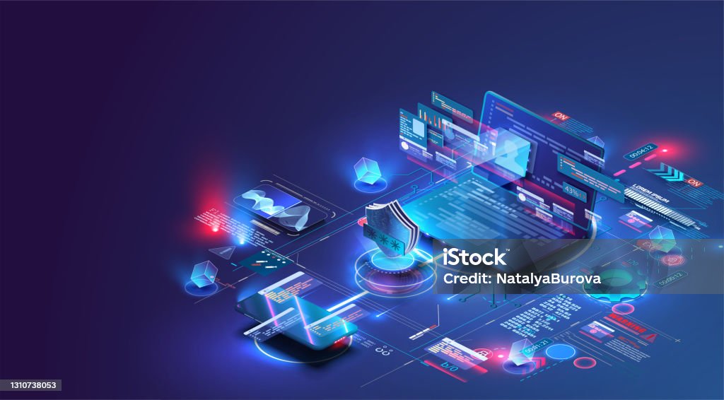 Mekanisme Perlindungan Digital Isometrik Privasi Sistem Konsep Sistem