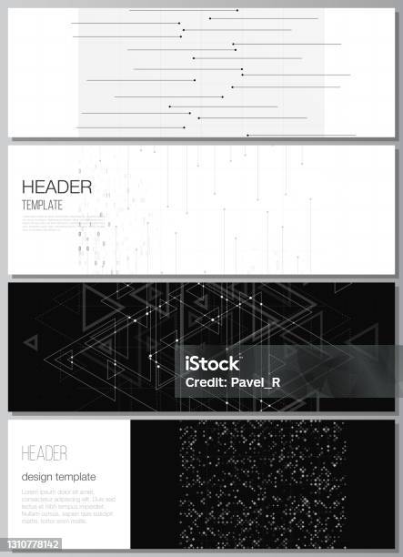 Tata Letak Vektor Header Templat Desain Banner Untuk Desain Footer