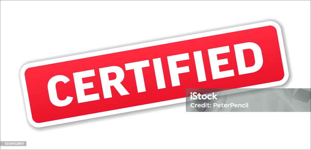 Certifié Timbre Bannière Étiquette Modèle De Bouton Illustration