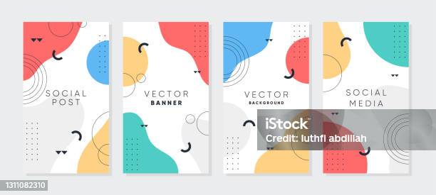 Vektor Desain Template Sampul Dengan Latar Belakang Bentuk Geometris