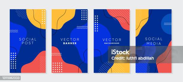 Vektor Desain Template Sampul Dengan Latar Belakang Bentuk Geometris