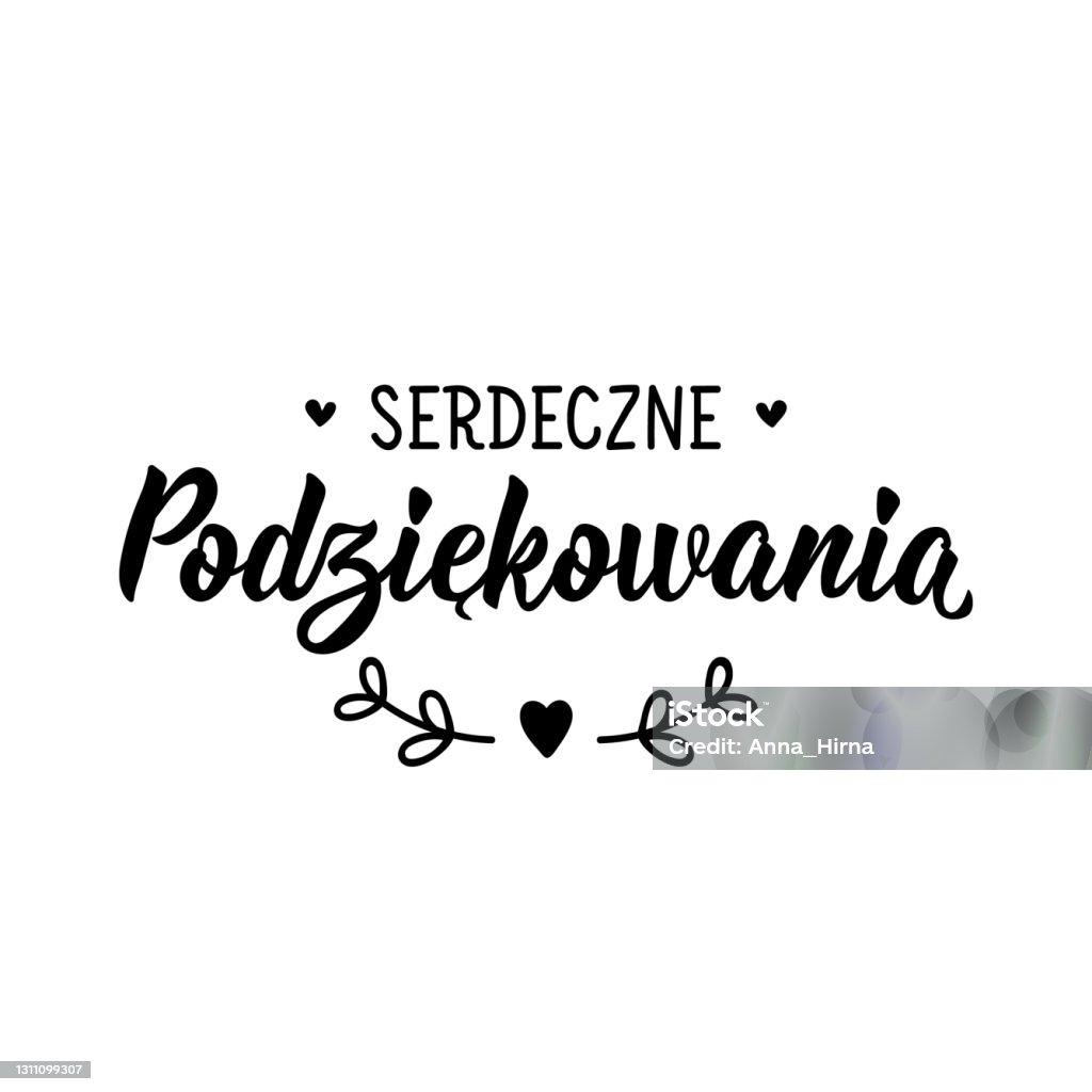 Übersetzung Aus Dem Polnischen Herzlicher Dank Schriftzug ... Übersetzung Aus Dem Polnischen Herzlicher Dank Schriftzug ...